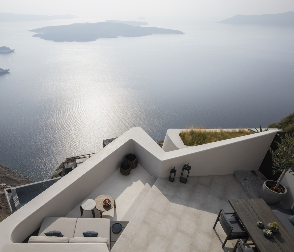 Biệt thự Vora bên rìa núi lửa Santorini